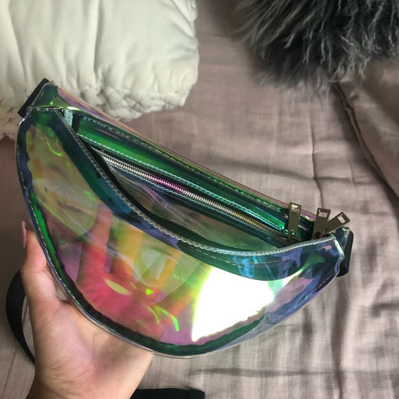 Bags | Holographic Fanny Pack | Poshmark